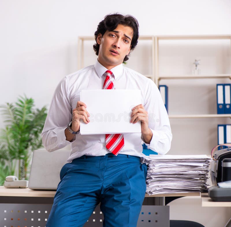 Young Employee Making Copies at Copying Machine Stock Photo - Image of ...