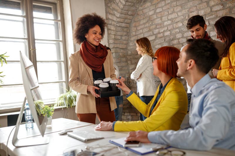 Pause for Coffee in Design Studio Stock Image - Image of consultation ...