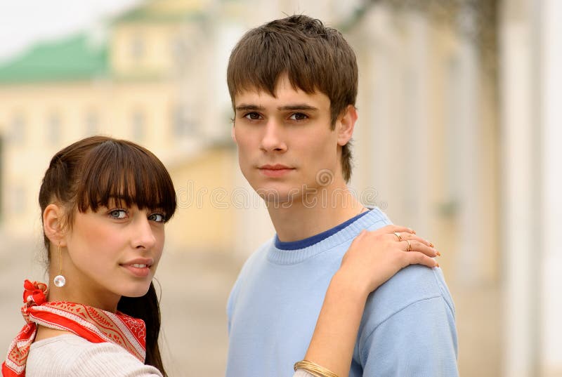 Enamoured couple stock image. Image of caucasian, face - 7554695