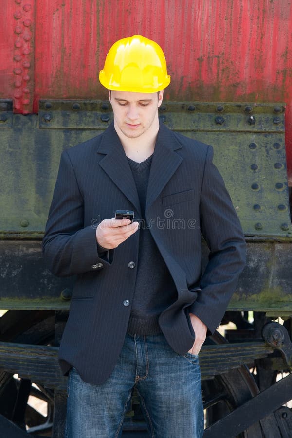 Young engineer stock image. Image of adult, foreman, handsome - 19174727