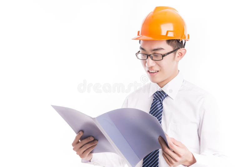 Young engineer stock image. Image of profile, document - 51903919