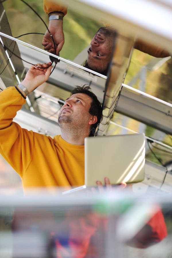 Young engineer with laptop stock photo. Image of computer - 23355800