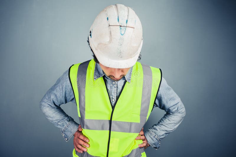 Young Engineer Looking Down Stock Image - Image of entrepreneur ...