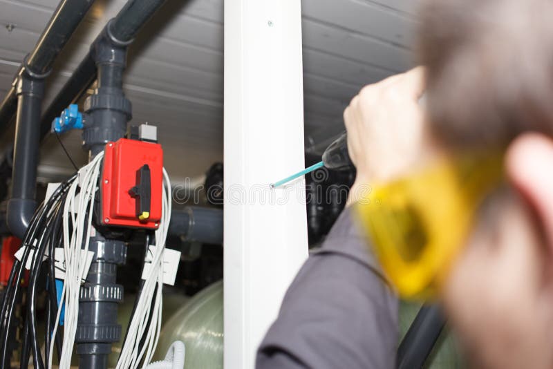 Young Engineer at the Plant Stock Image - Image of pump, repairs: 83807229