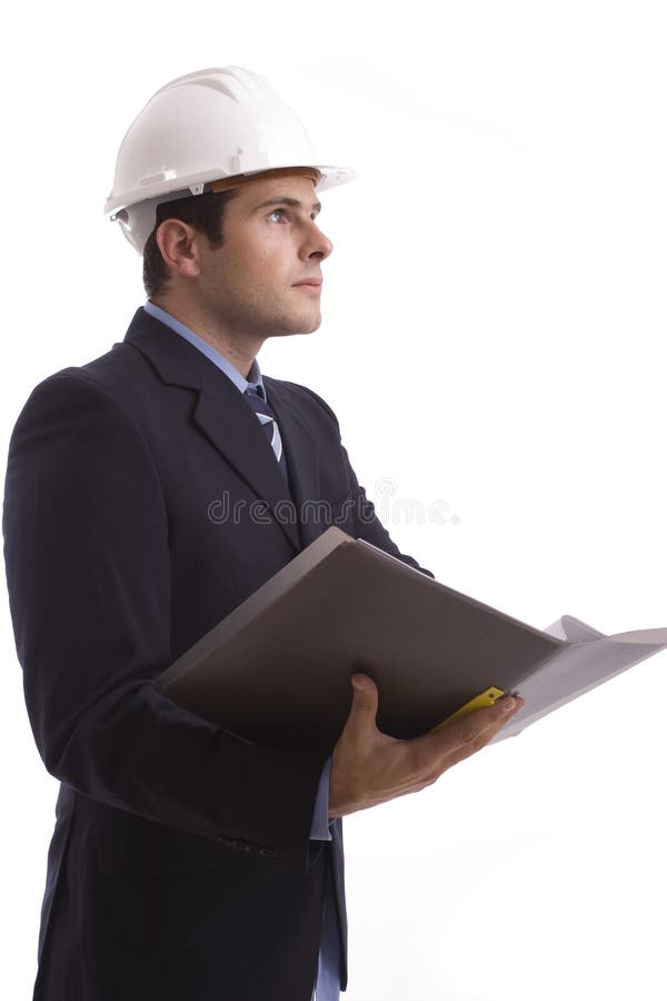 Young Engineer, Reading a Plan Stock Photo - Image of contractor ...