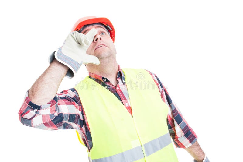 Young Engineer Screaming Out Loud Stock Image - Image of hardhat ...