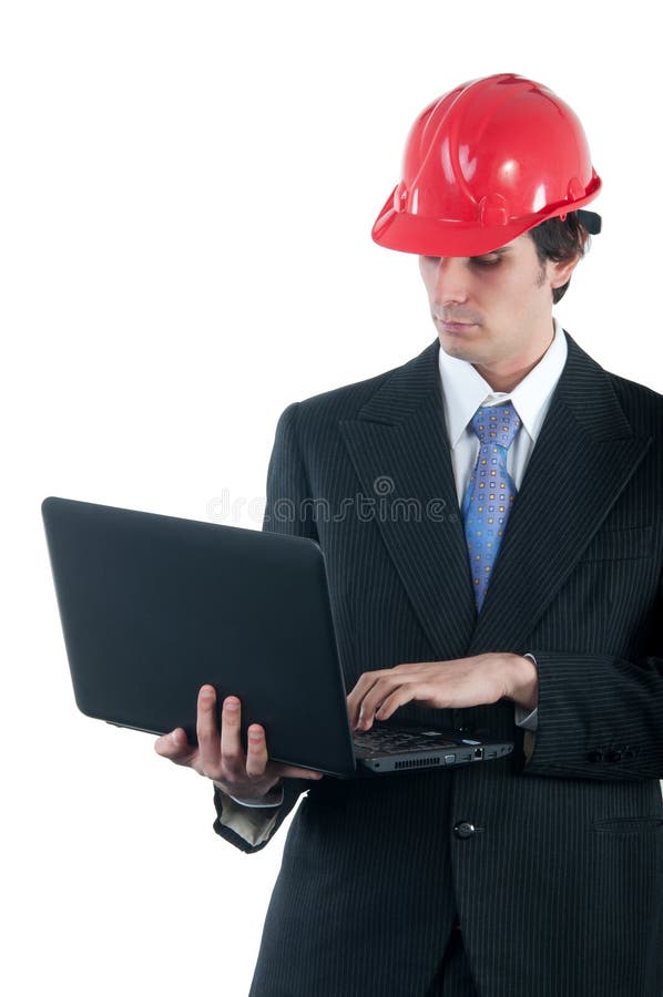 Young Engineer Working on the Notebook Stock Image - Image of hand ...