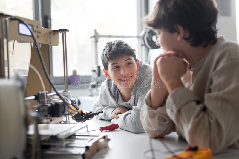 Engineering Students Working in the Lab Stock Photo - Image of engineer ...