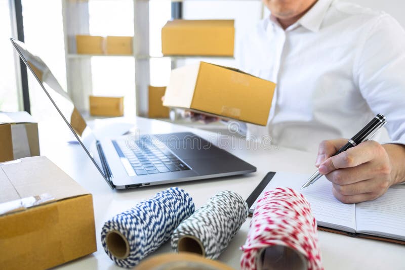 Young Entrepreneur Business Owner Work at Home, Small Business Startup ...