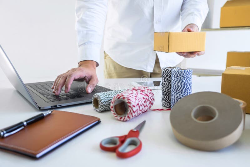 Young Entrepreneur Business Owner Work at Home, Small Business Startup ...