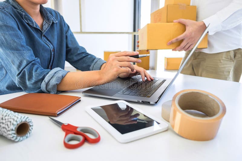 Young Entrepreneur Business Owner Work at Home, Small Business Startup ...