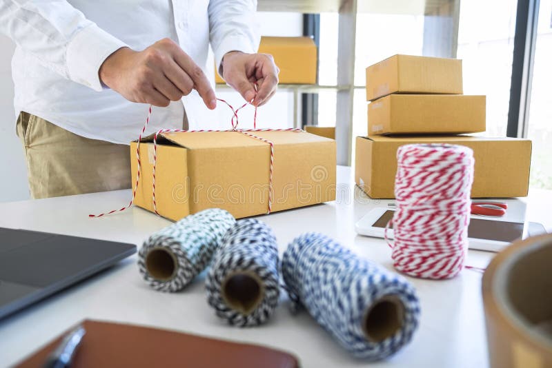 Young Entrepreneur Business Owner Work at Home, Small Business Startup ...