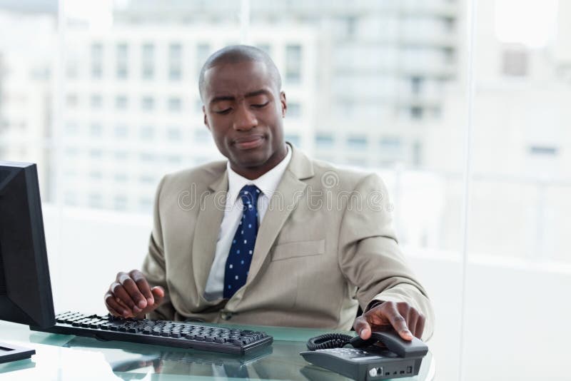 Angry Businessman Hanging Up Phone Stock Photos - Free & Royalty-Free ...