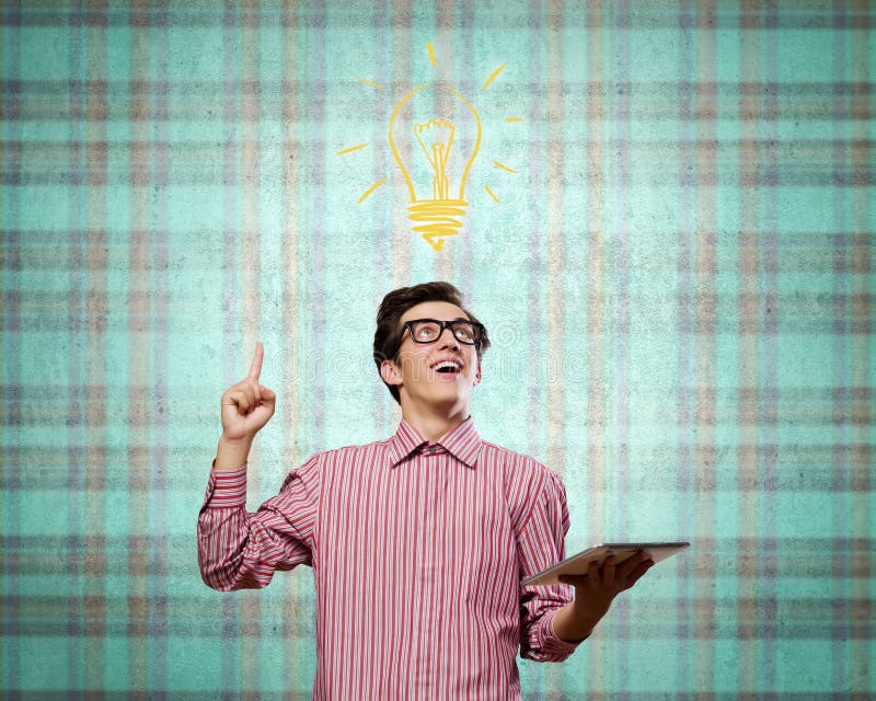 Young erudite stock image. Image of creative, library - 42065623
