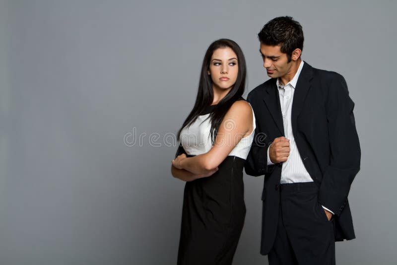 Young Ethnic Couple Having Problems Stock Photo - Image of hair, makeup ...