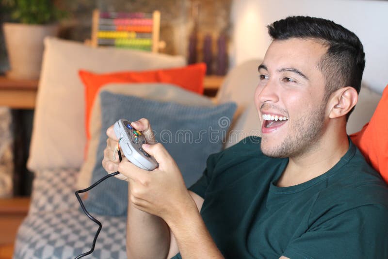 Young Ethnic Man Playing Video Games Stock Image - Image of gamer ...