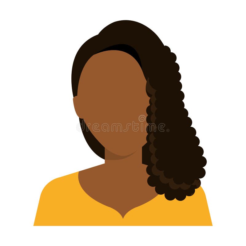Young Executive Woman Profile Icon. Stock Vector - Illustration of hair ...