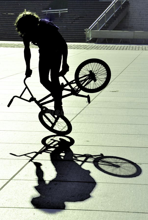 Young Extreme Bicycle Rider Stock Image - Image of black, recreation ...