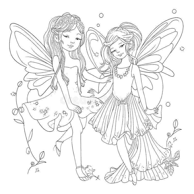 Young Pre Teen Bff Fairies Stock Illustrations – 1 Young Pre Teen Bff ...