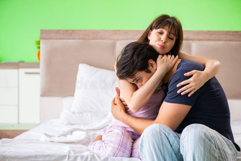 The Young Family Discussing Personal Problems Stock Image - Image of ...