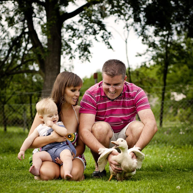 Family on the farm stock image. Image of farm, family - 29919959