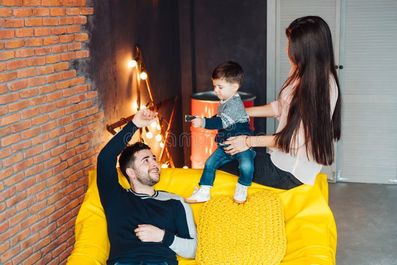 Young family having fun stock image. Image of relationship - 88843471