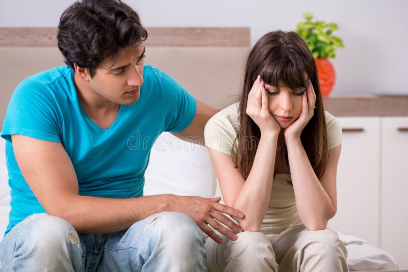 The Young Family Having Problems in Relationships Stock Image - Image ...