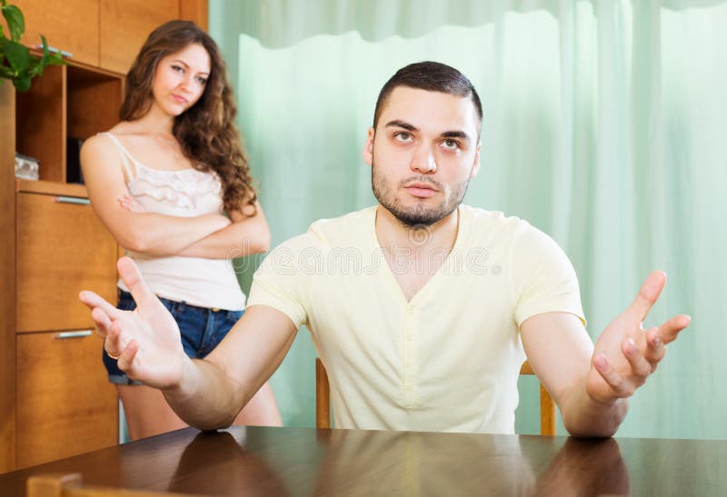 Young Family Having Quarrel Stock Image - Image of force, crying: 41921327