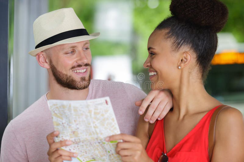 Family Looking at Hiking Map Stock Photo - Image of front, loving: 8977904