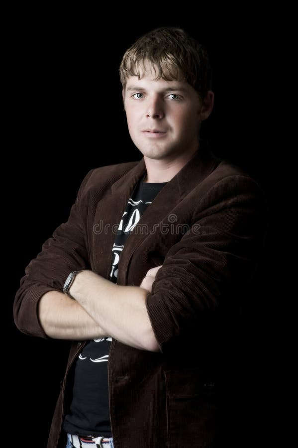 Young fashion man stock image. Image of hair, corduroy - 25096365