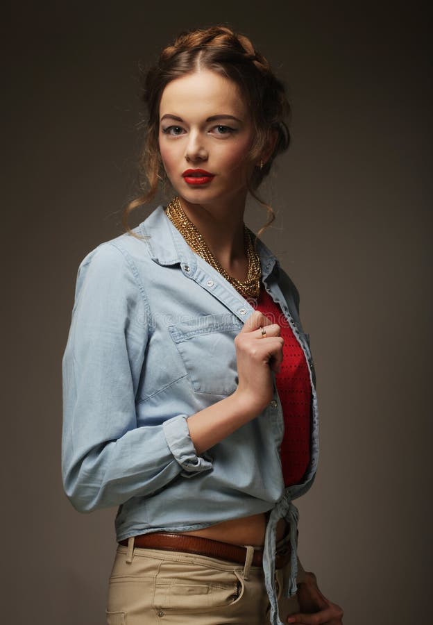 Young fashion model. stock image. Image of beauty, fresh - 62557719