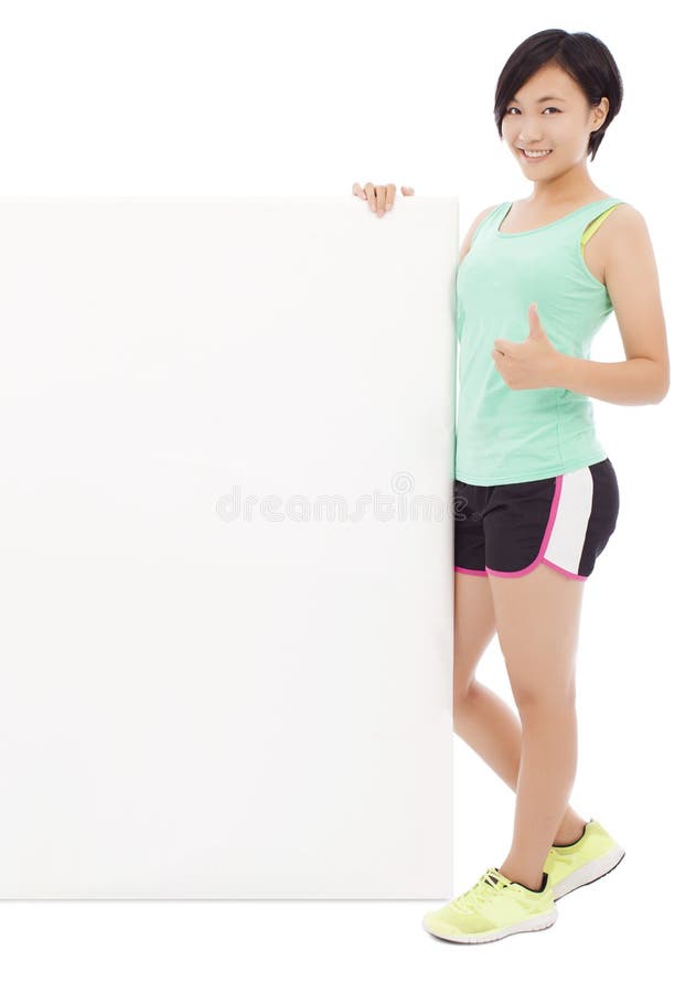 Young Female Athletes Holding Empty Board Stock Photos - Free & Royalty ...