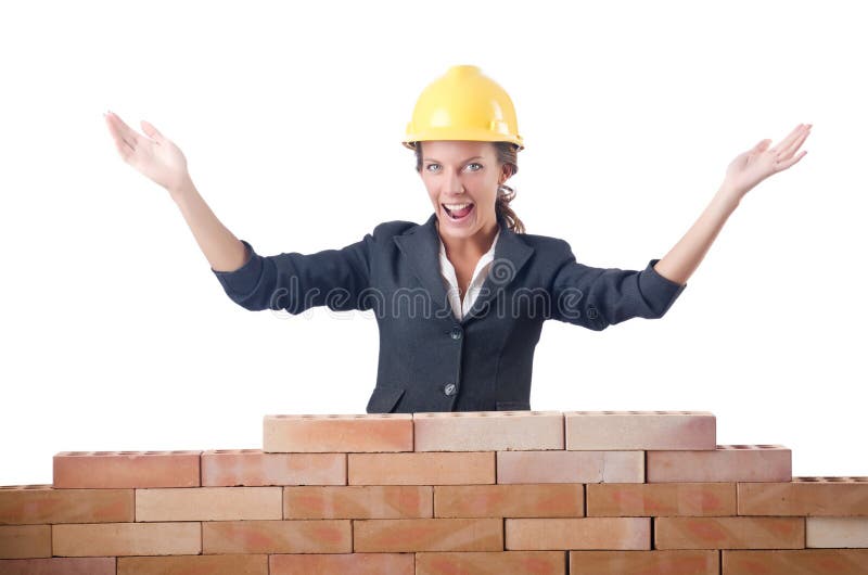 Young female builder stock photo. Image of businessman - 39886564
