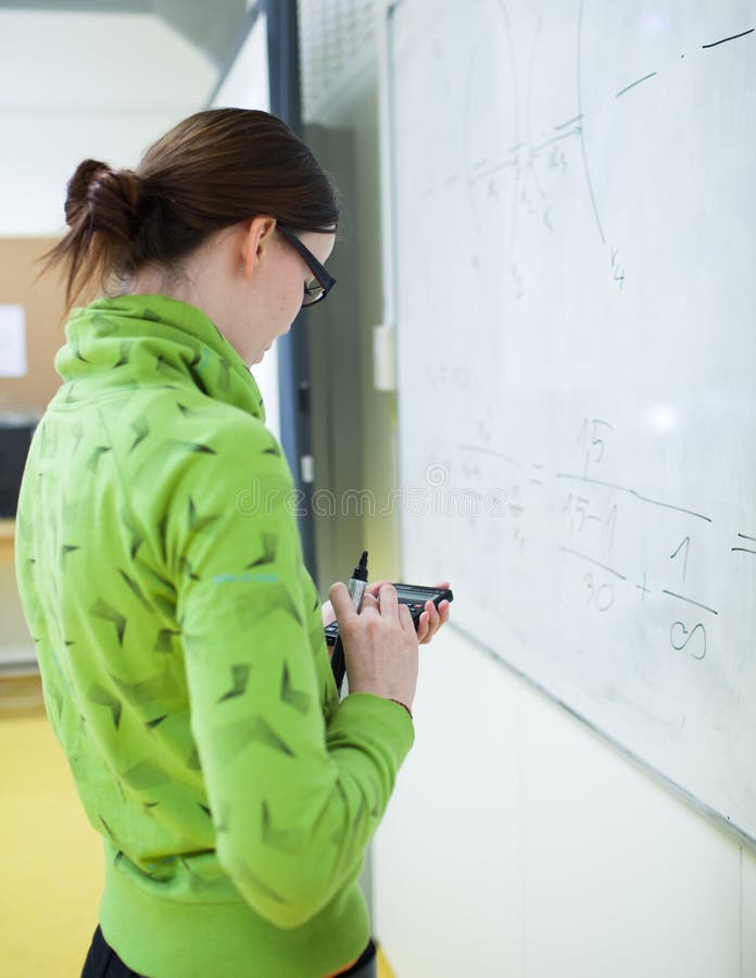 Young Female College Student Stock Photo - Image of calculate, game ...