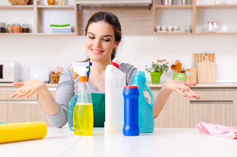 Housework stock photo. Image of domestic, green, casual - 15115492