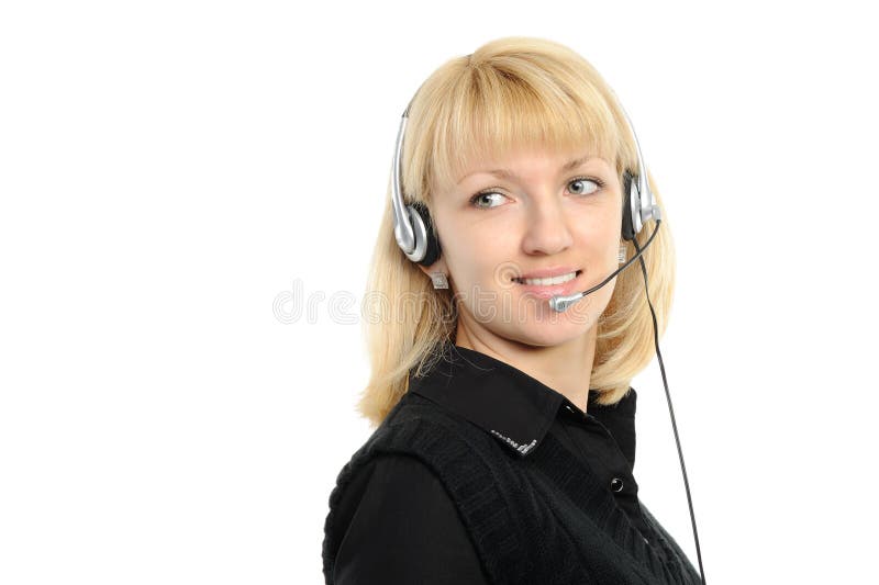 Young Female Customer Service Representative Stock Image - Image of ...