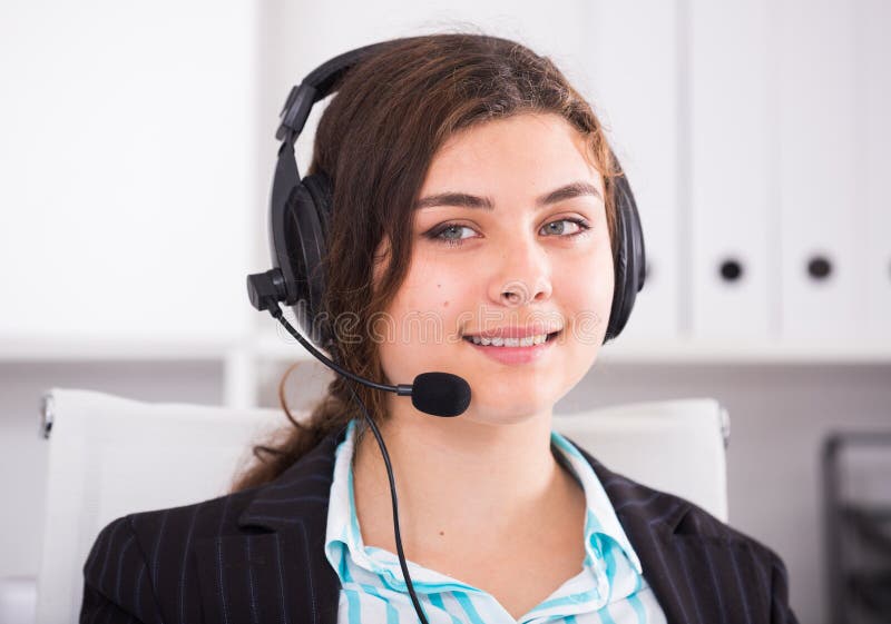 Female dispatcher stock image. Image of businesswomen - 6283107