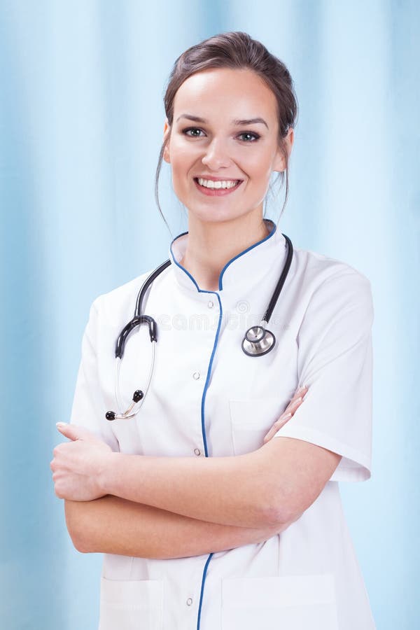 Female Doctor with a Tennis Racket Stock Image - Image of surgery ...