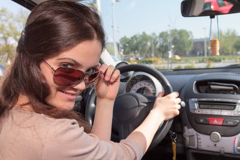 Young female driver stock photo. Image of journey, human - 39320406