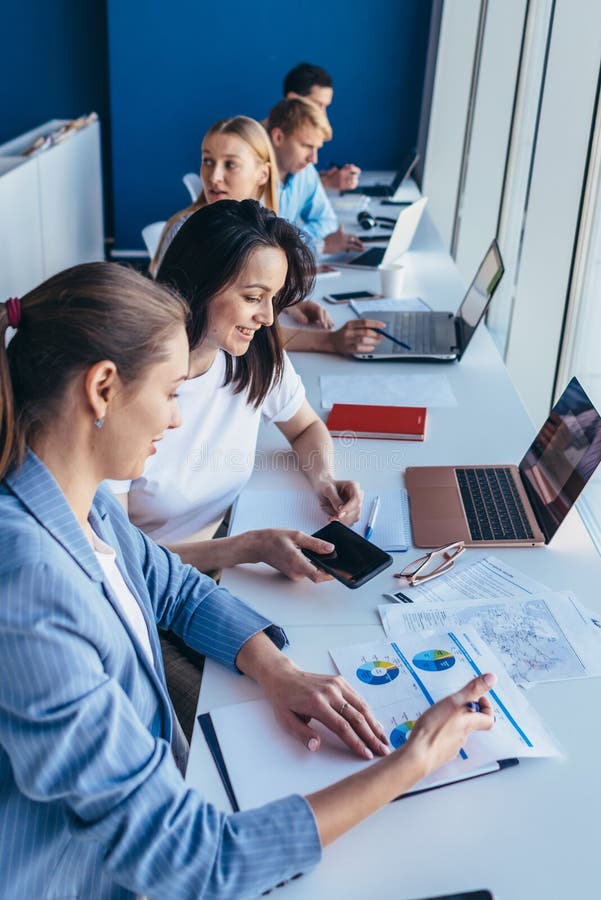 Employees Discuss Important Issues Stock Image - Image of happy ...