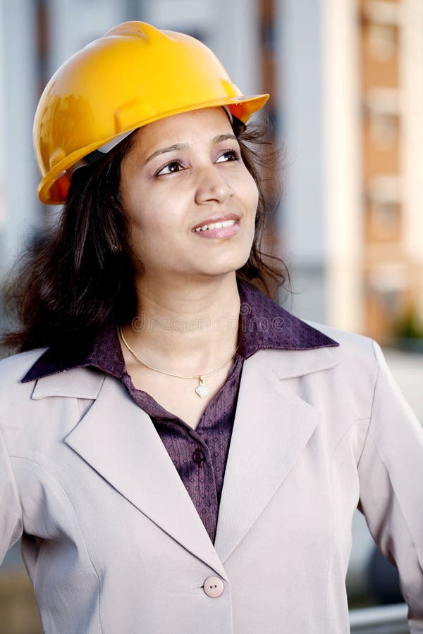 Young Female engineer stock image. Image of female, print - 25259469