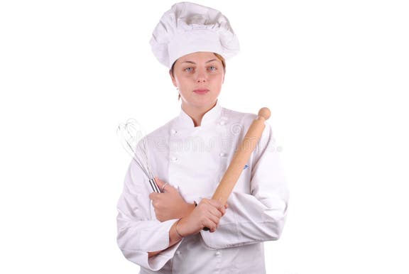 Young Female Executive Chef Stock Photo - Image of isolated, career ...