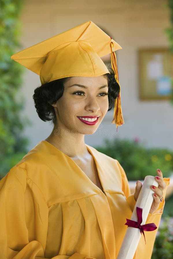 Female Graduate with Father and Brother Stock Photo - Image of ...