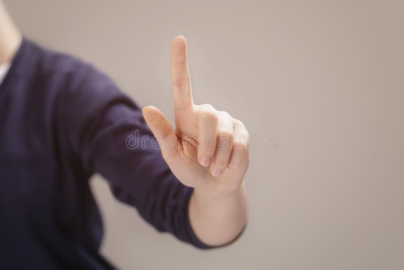 Young Female Hand To Select or Touch Something on Stock Photo - Image ...