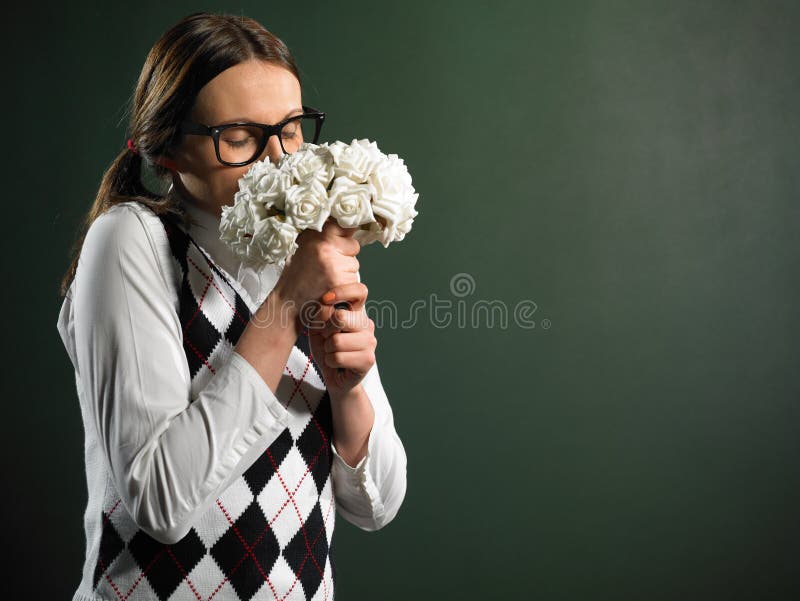 Nerd flowers bouquet stock photo. Image of amazed, infatuation - 54021876