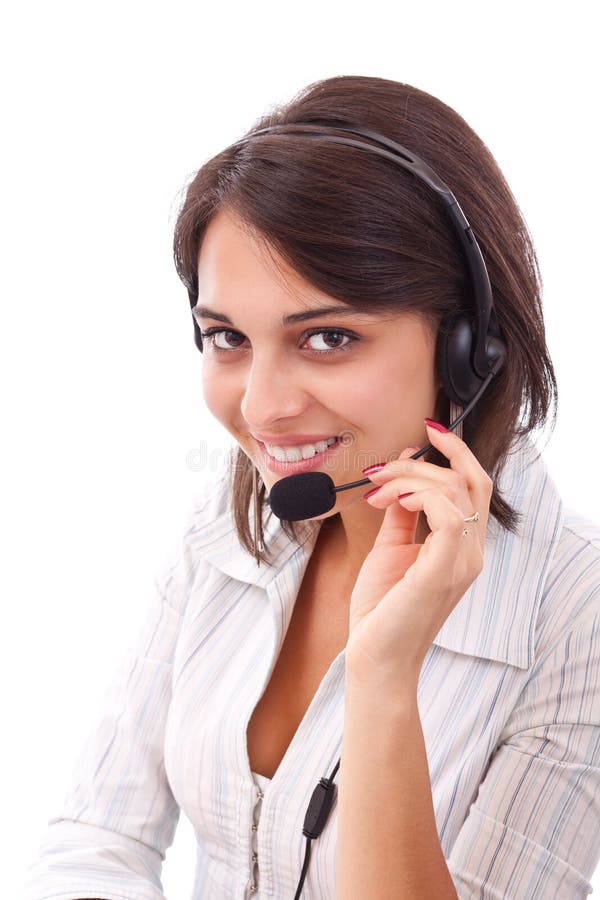 Young female operator stock image. Image of person, lovely - 21679471