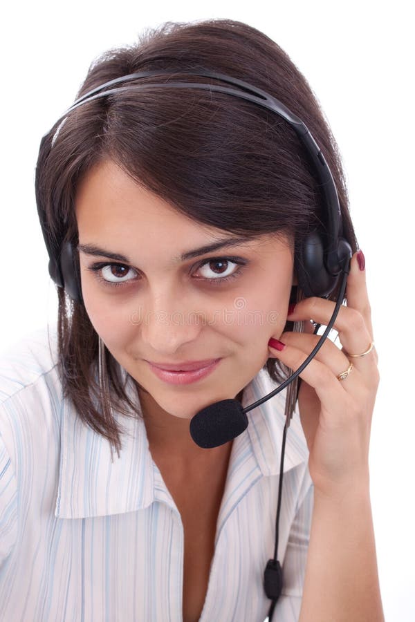 Young female operator stock photo. Image of office, occupation - 22540754