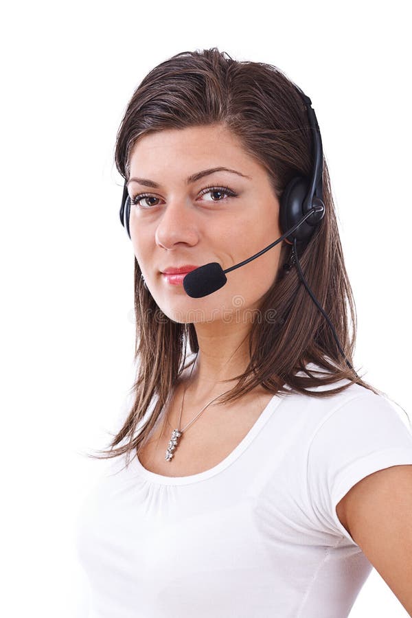 Young female operator stock photo. Image of headset, call - 22800182