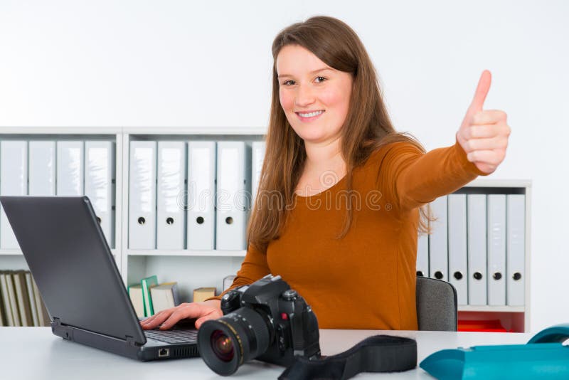 Young female reporter stock photo. Image of executive - 39270312