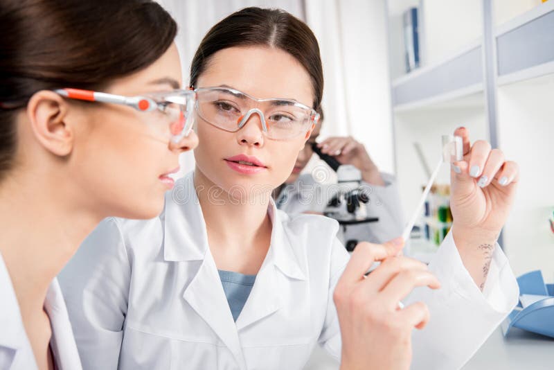Young female scientists stock photo. Image of scientists - 90433800